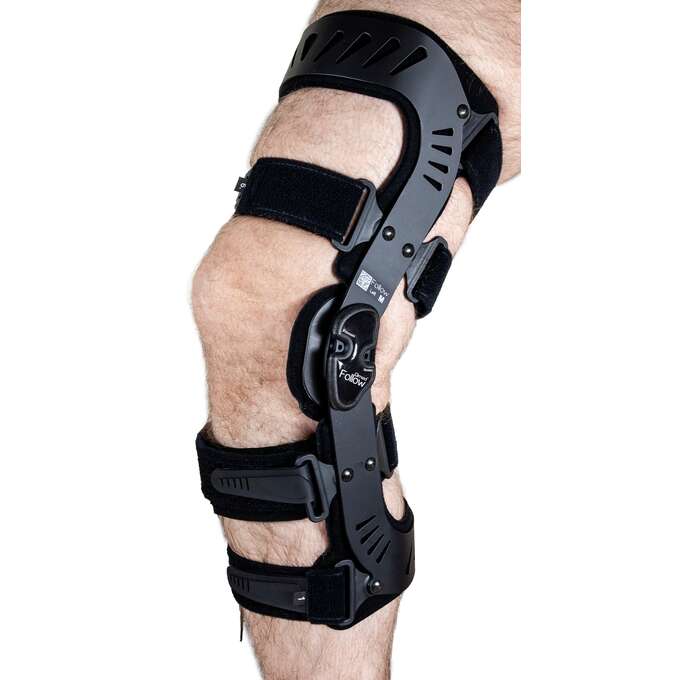 Orteza stawu kolanowego z czteropunktowym systemem podparcia - rama z ...