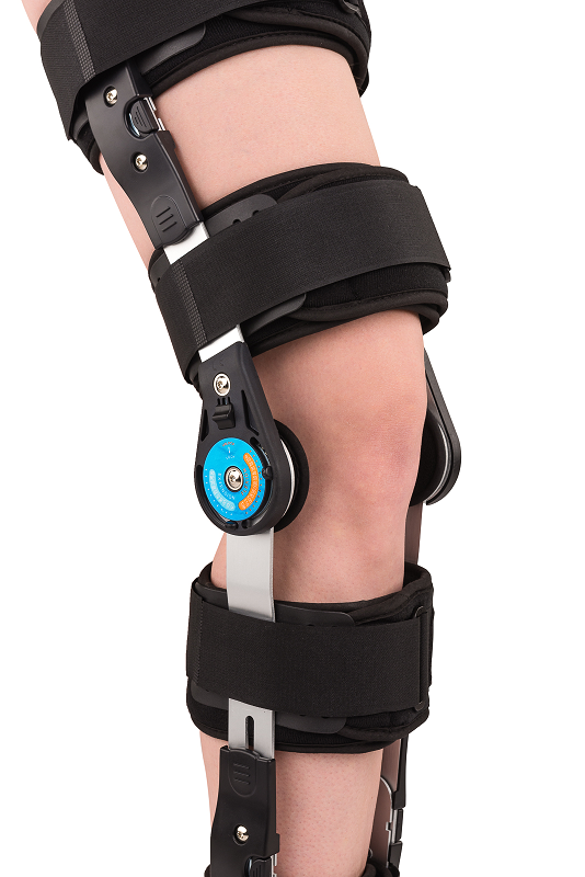 Pooperacyjna orteza stawu kolanowego QMED z zegarem - dobra boczna stabilizacja, regulacja ...
