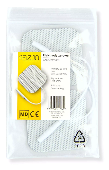 Elektrody żelowe do elektrostymulacji TENS/EMS - zestaw 2 sztuk ...