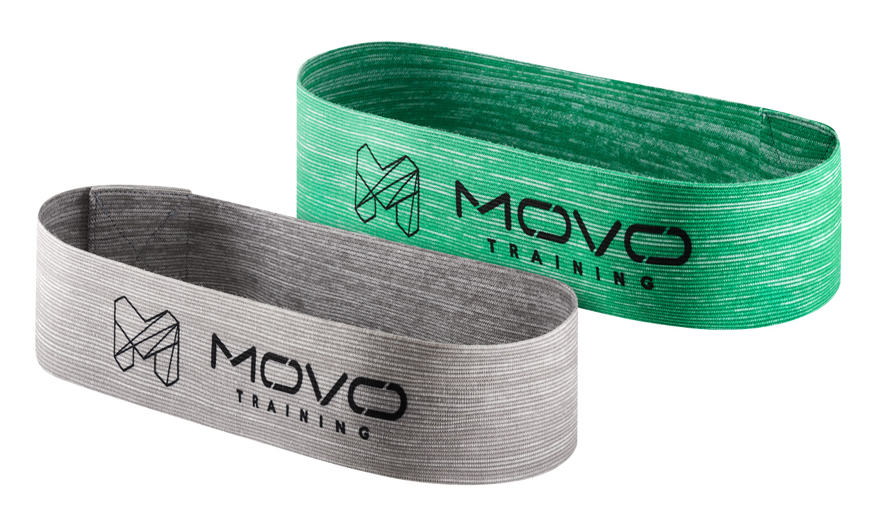 Zestaw dwóch materiałowych gum Mini Band - średni i mocny opór - pętle ...