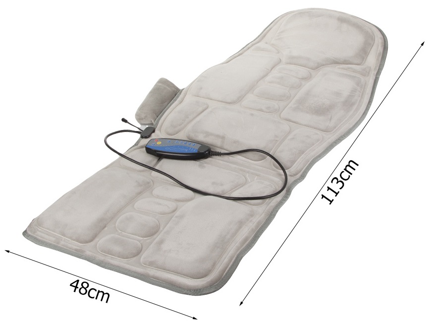 Mata masująca sterowana pilotem - masażer pleców i bioder z funkcją ...