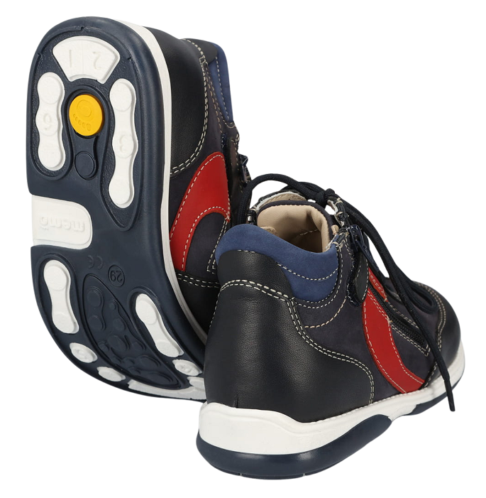 Sznurowane trzewiki z zamkiem błyskawicznym - wysoki zapiętek, podeszwa ...