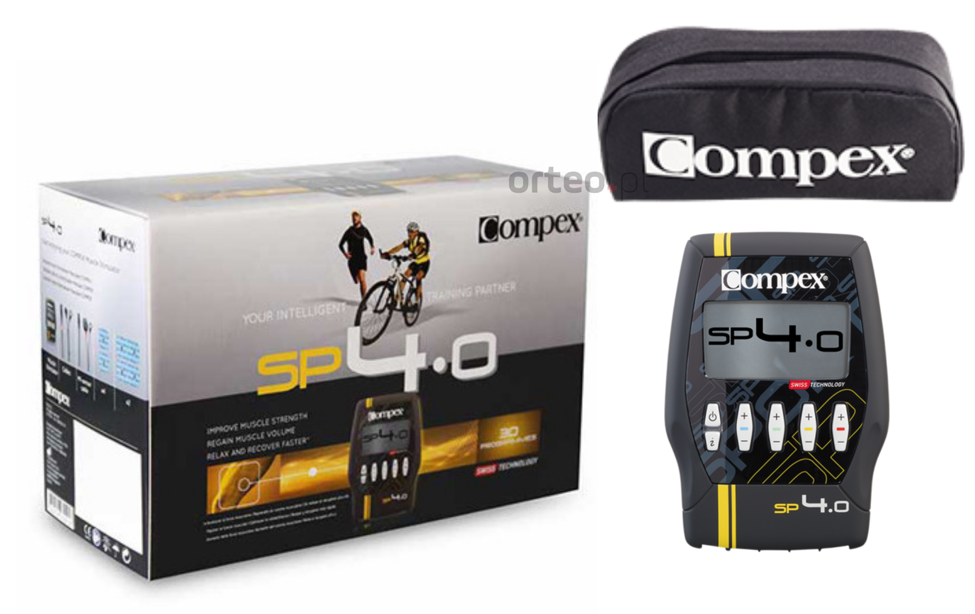 Sportowy elektrostymulator mięśni + leczenie bólu TENS + rehabilitacja ...