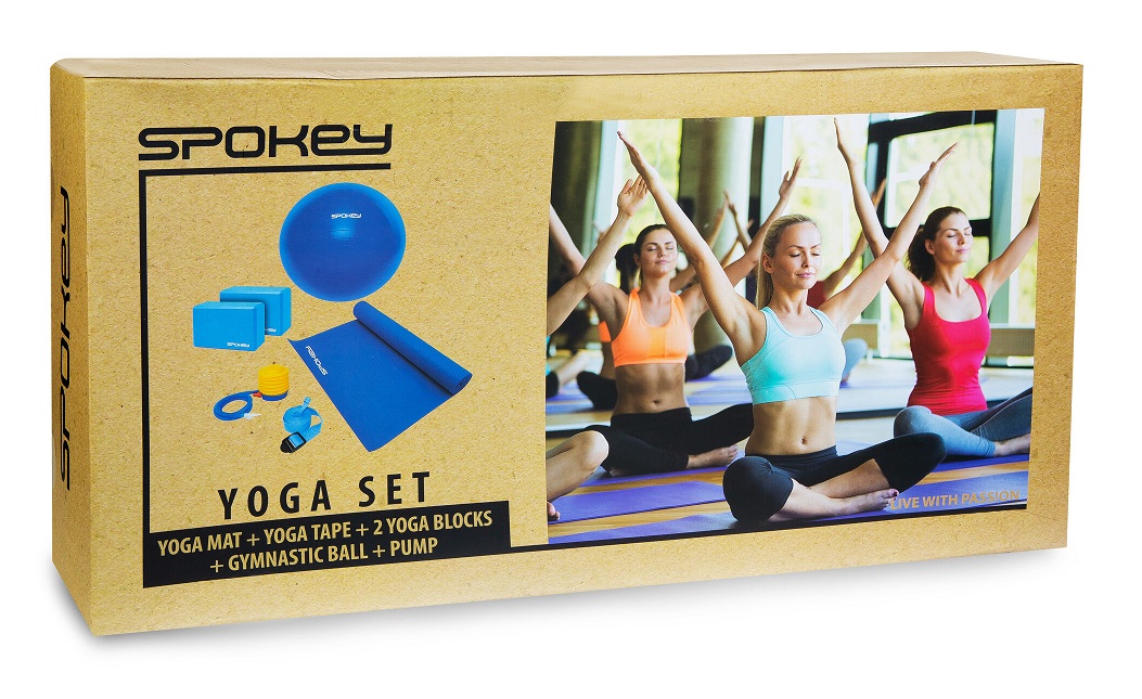 Profesjonalny zestaw do jogi - mata + piłka + pasek + kostki - bogaty zestaw do ćwiczeń ...